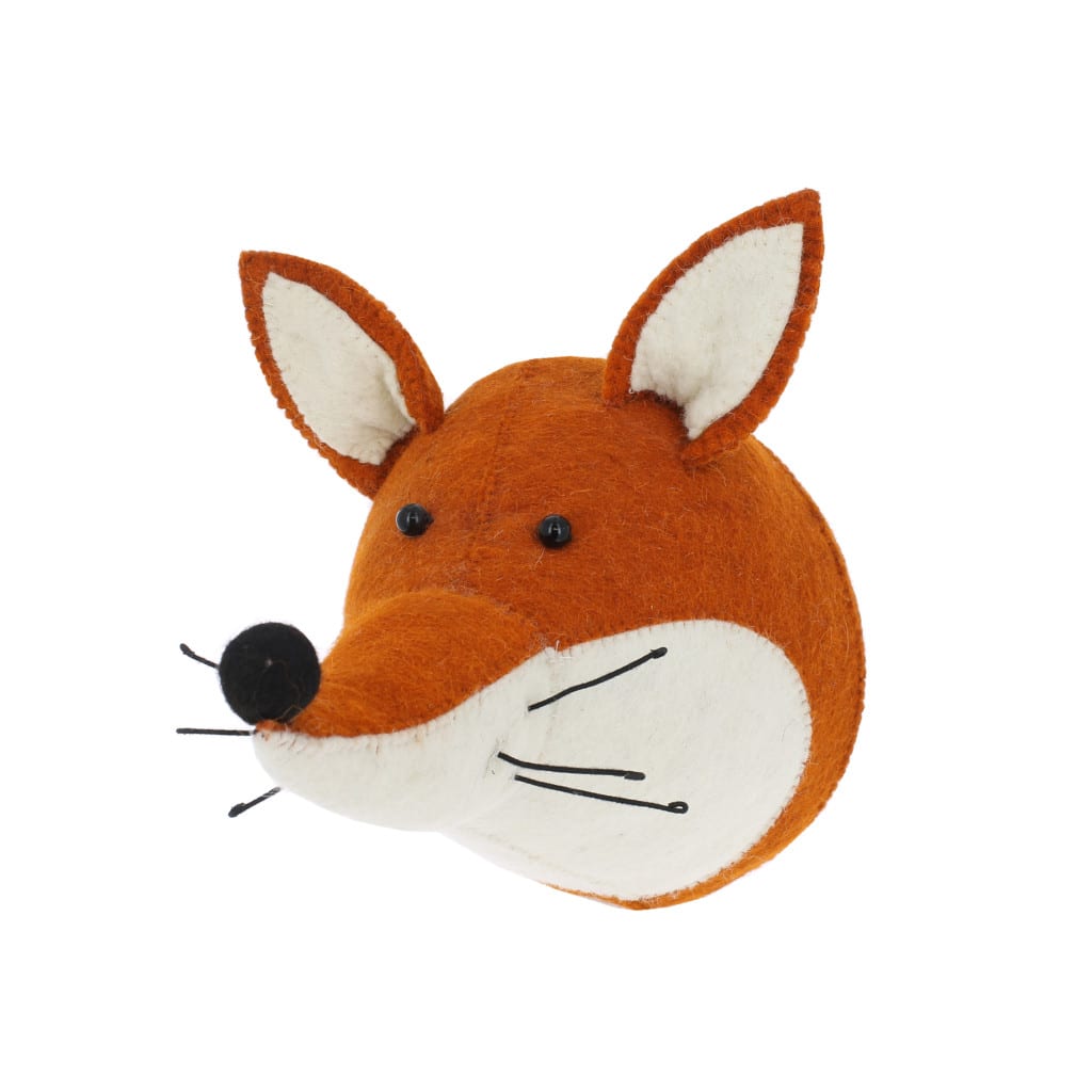 Fiona Walker England Fox Felt Animal Head Wall Mounted – Daisy ...